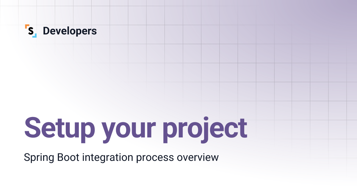 Setup your project | Developers